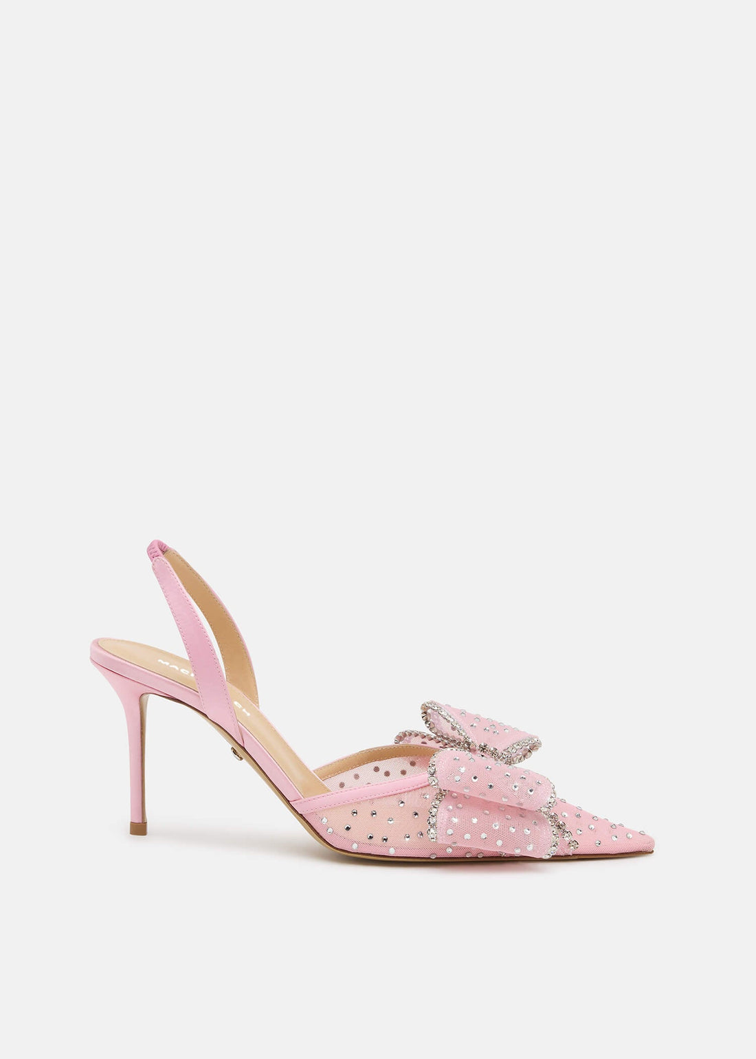 Le Cadeau - Women's Pink Mesh Slingbacks with Crystal Strass (85mm) – MACH & MACH