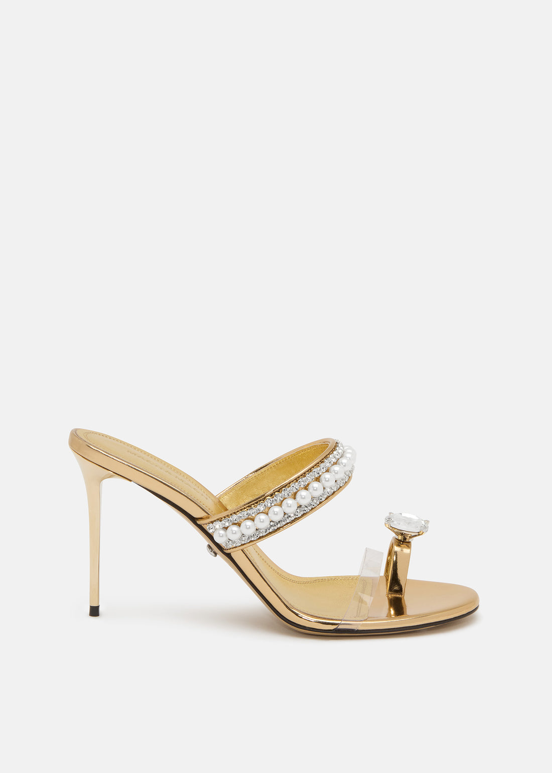 Diamond Of Elizabeth Ring Toe Leather Mules – MACH & MACH